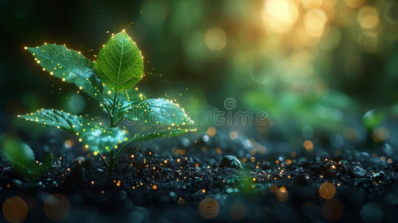 Sprout or Seedling Concept. Abstract Illustration Isolated on Green ...