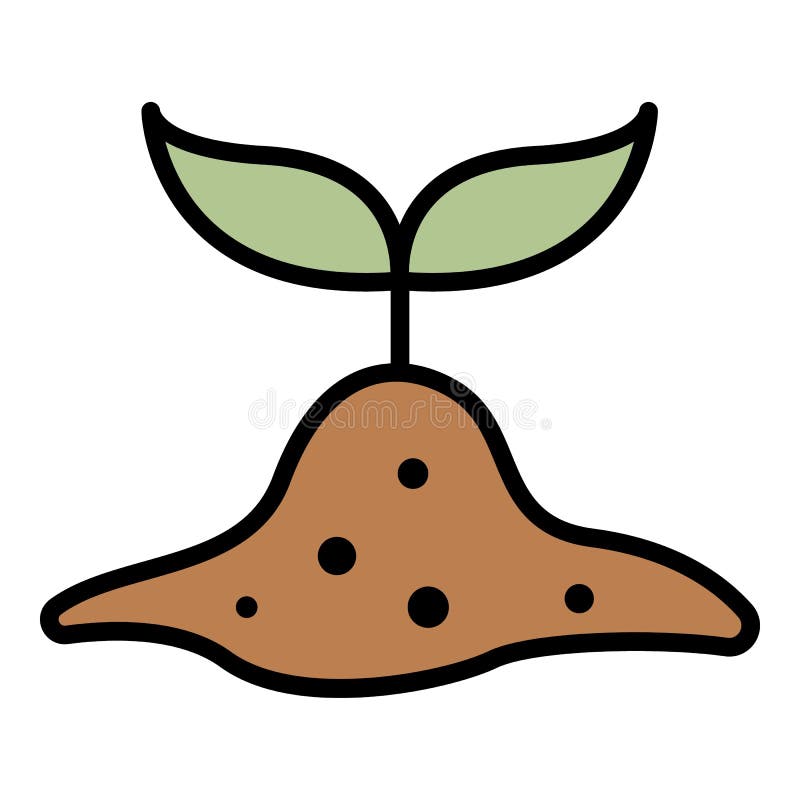 Sprouted Seedling Icon Color Outline Vector Stock Vector - Illustration ... Sprouted Seedling Icon Color Outline Vector Stock Vector - Illustration ...
