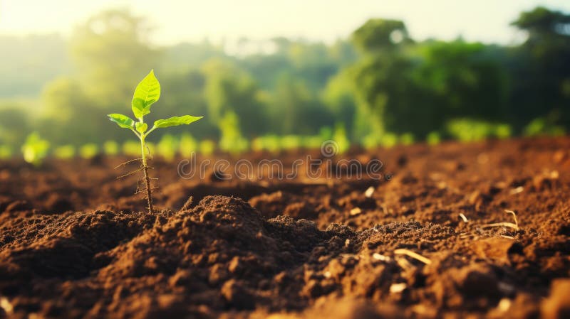 Sprouting Delicate Young Shoots Emergence of Initial Growth from Newly ...