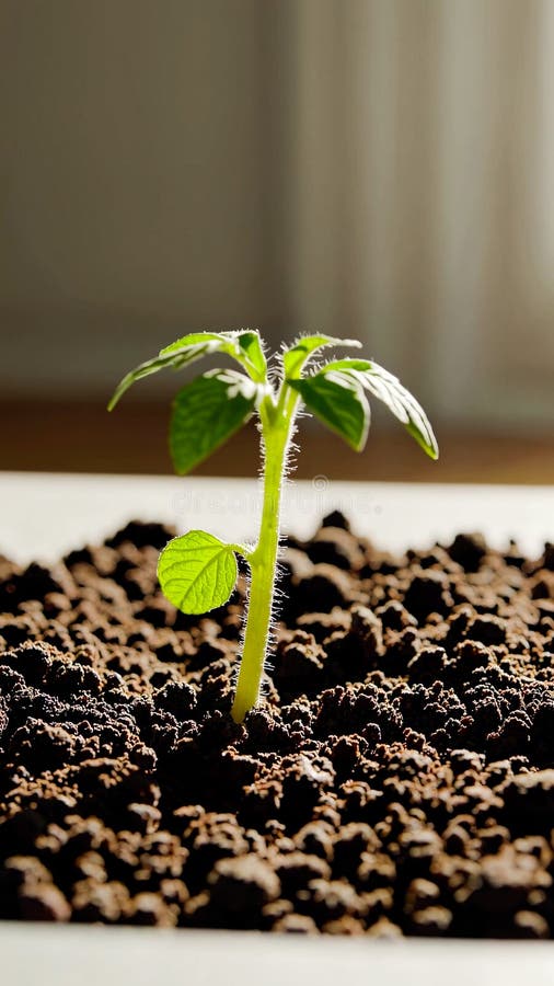 Sprouting Plant Timelapse Showing Growth Progression in Natural Light ...