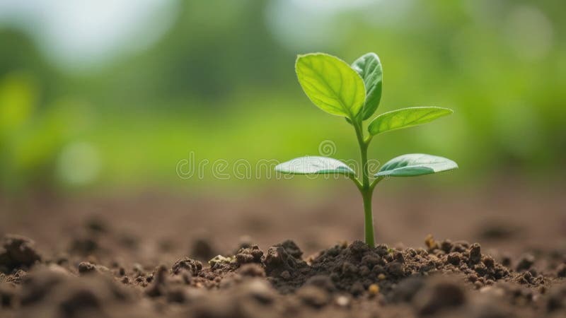 Sprouting of Sprouts from the Ground. Stock Footage - Video of garden ...