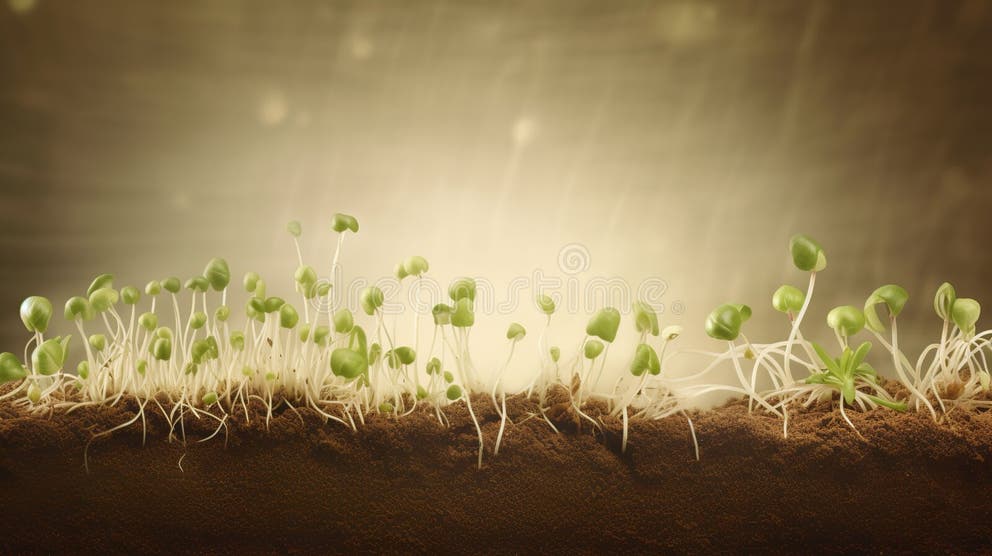 Sprouts Background with Empty Copyspace, Generative AI Stock ...