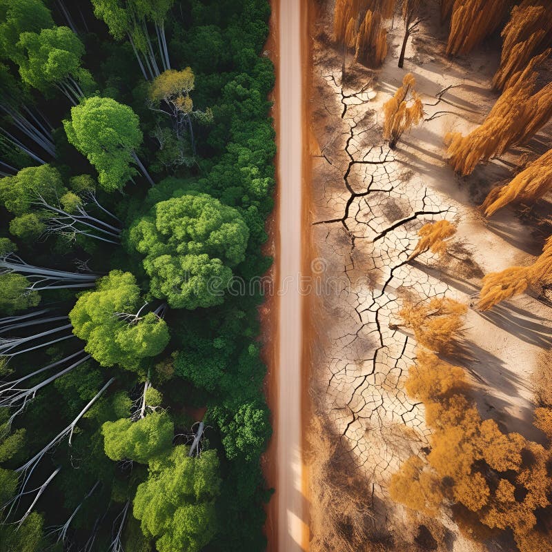 A Small Sapling Sprouting from a Cut Tree Trunk, Deforestation Forest ...