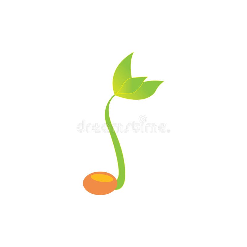 Sprouts Icon Logo Vector Design Stock Vector - Illustration of greenery ...