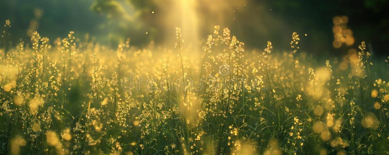 Sprouts in the Spring Field. Agriculture Banner. Sprouting Seeds from a ...