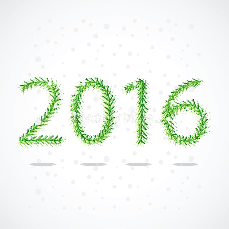 Spruce Branches Form Numbers 2016 Stock Illustrations – 1 Spruce ...