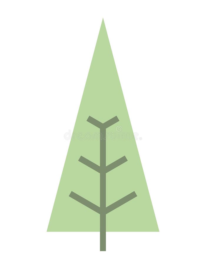 Spruce in flat style. stock vector. Illustration of sign - 267275861