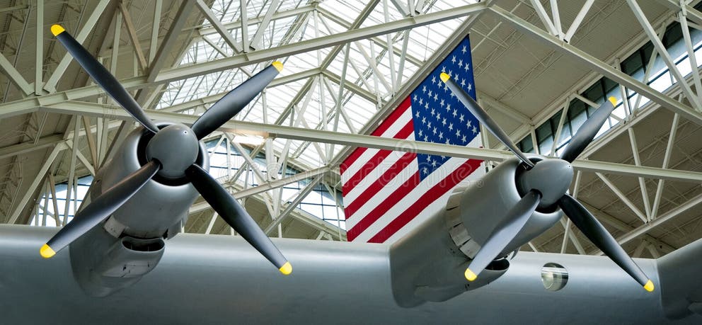 Spruce Goose and American Flag Stock Photo - Image of flag, spruce ...