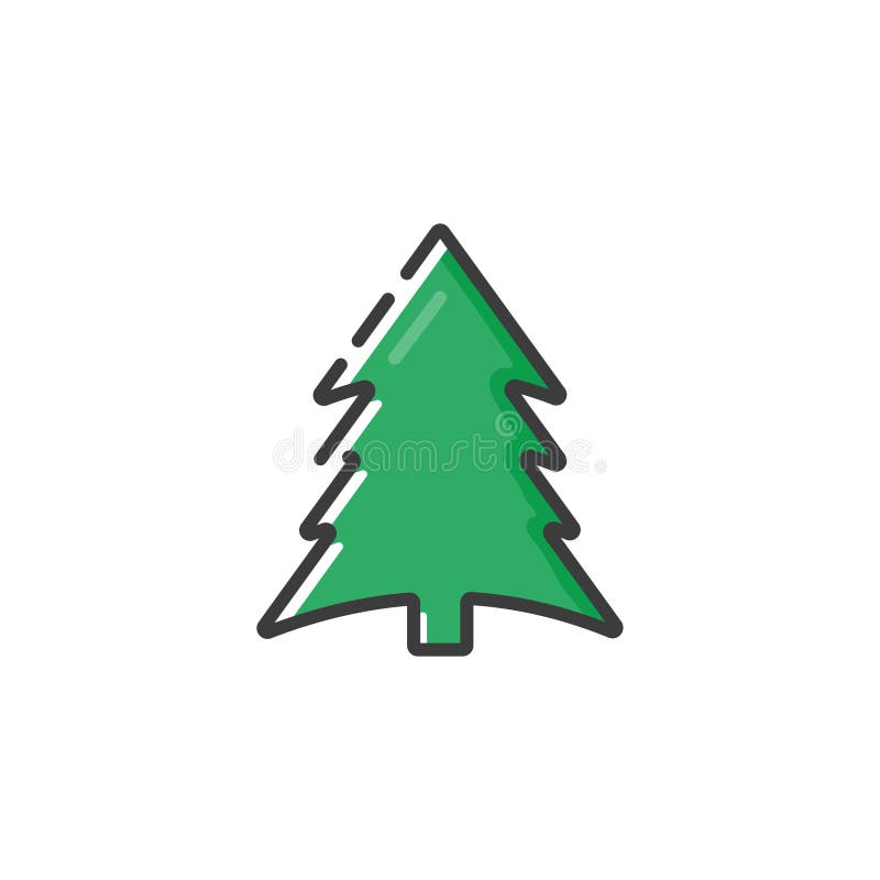 Spruce Icon in a Flat Design. Vector Illustration Stock Vector ...