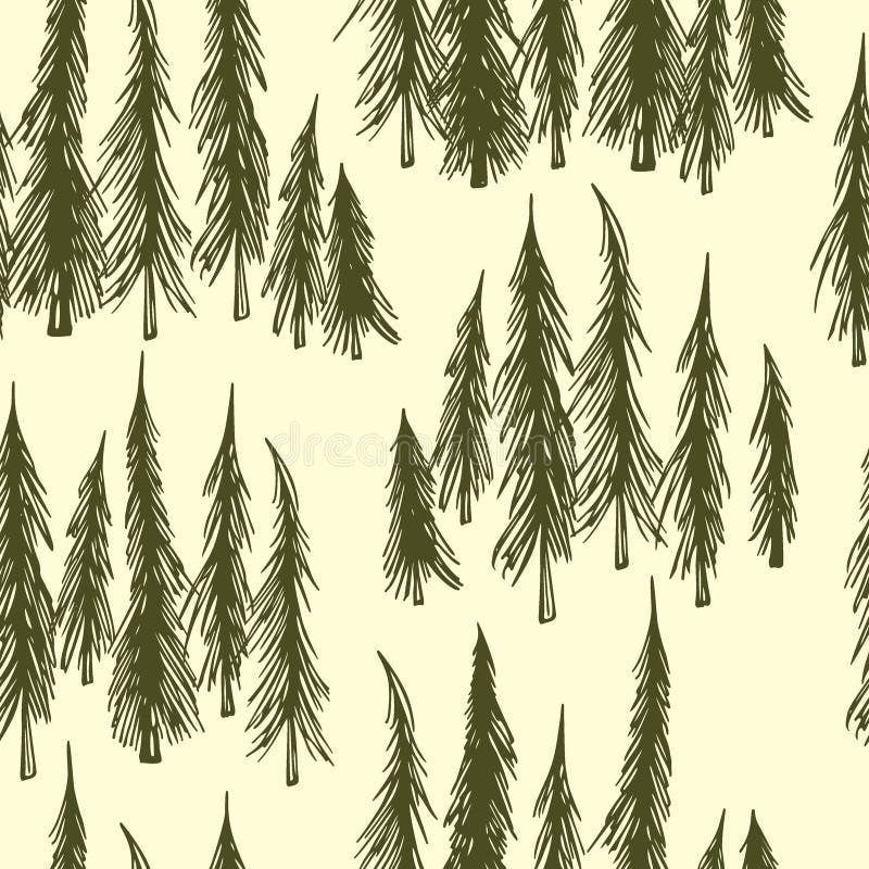 Spruce seamless pattern stock vector. Illustration of collection - 81528290