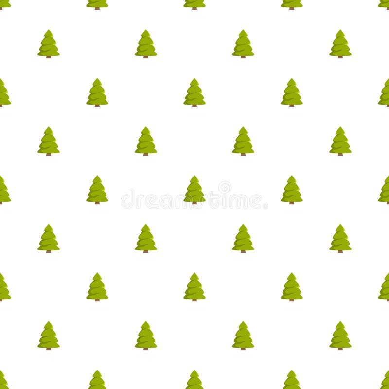 Spruce Tree Pattern Seamless Stock Illustration - Illustration of birch ...