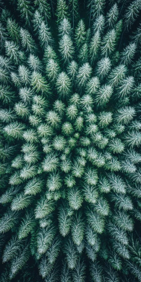Spruces from Above, Spruce Forest Background, Coniferous Evergreen ...