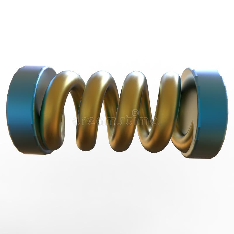 Sprungfederdrahtikonen Stellten Farbe Ein Vektor Abbildung ...