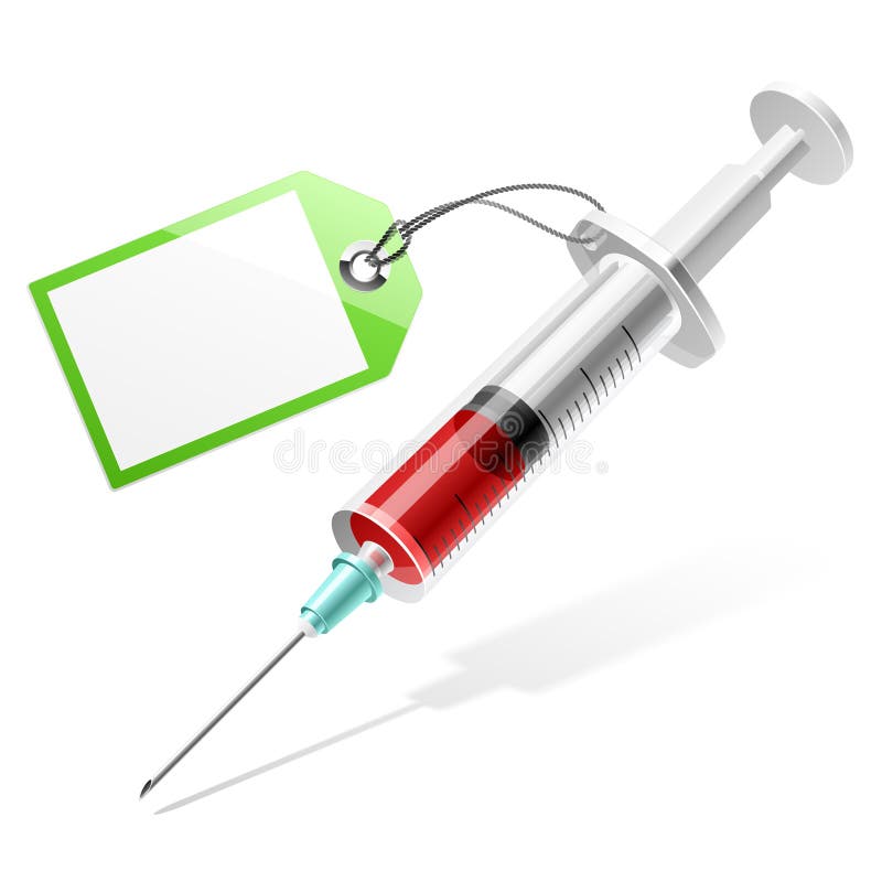 Spuit Met Lege Markering. Vector. Vector Illustratie - Illustration of ...