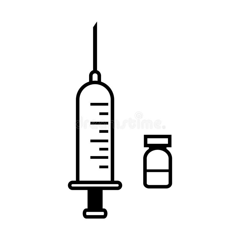 Spuit Van Het Spuit De Vectorpictogram Op Witte Achtergrond Vector ...