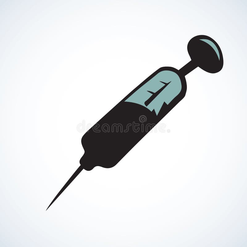 Spuit Vector tekening vector illustratie. Illustration of knoop - 90272727