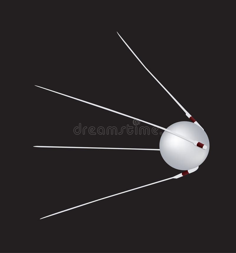 Sputnik 1 stock illustration. Illustration of satellite - 6971937