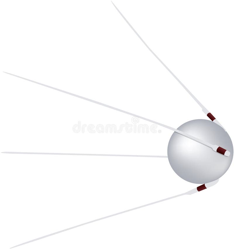 Sputnik 1 stock illustration. Illustration of soviet, radio - 1766474