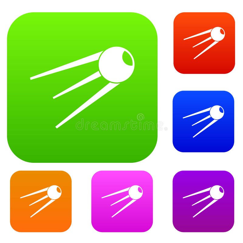 Sputnik set collection stock vector. Illustration of atmosphere - 99249830
