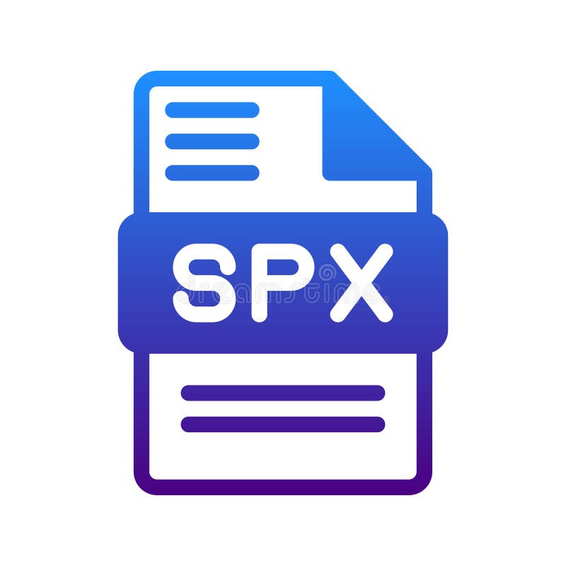 Spx Gradient Colored Audio Format Icon with Modern Visuals Stock Vector ...