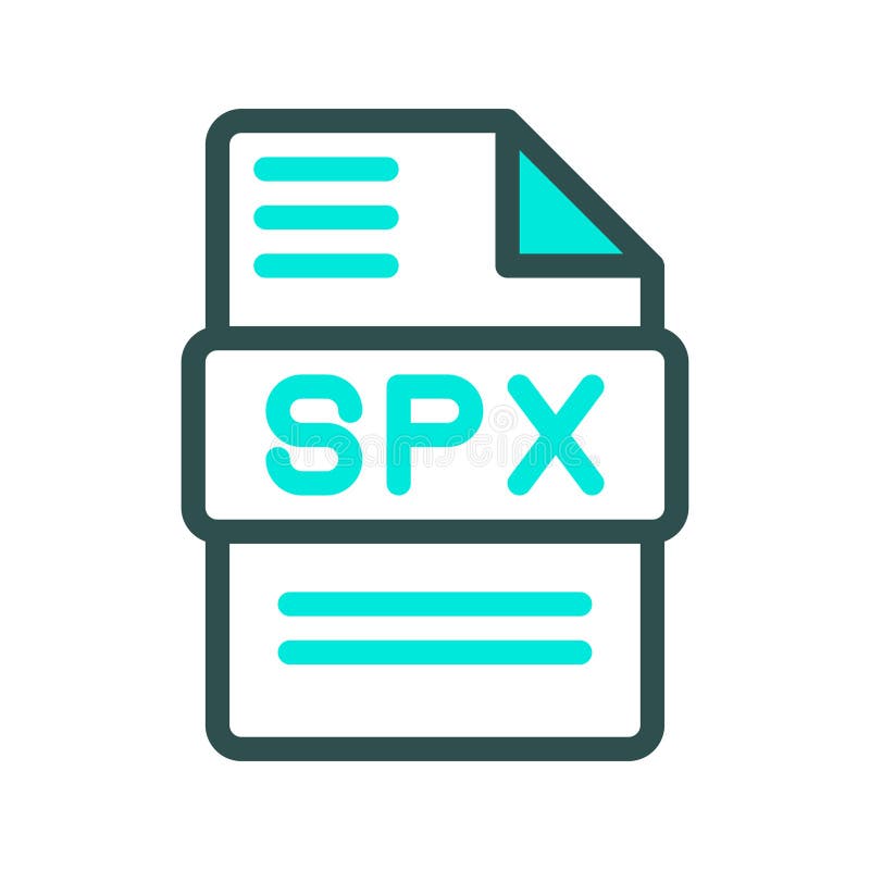 Spx Modern Design for Audio Format Icon with Bright Color Elements ...