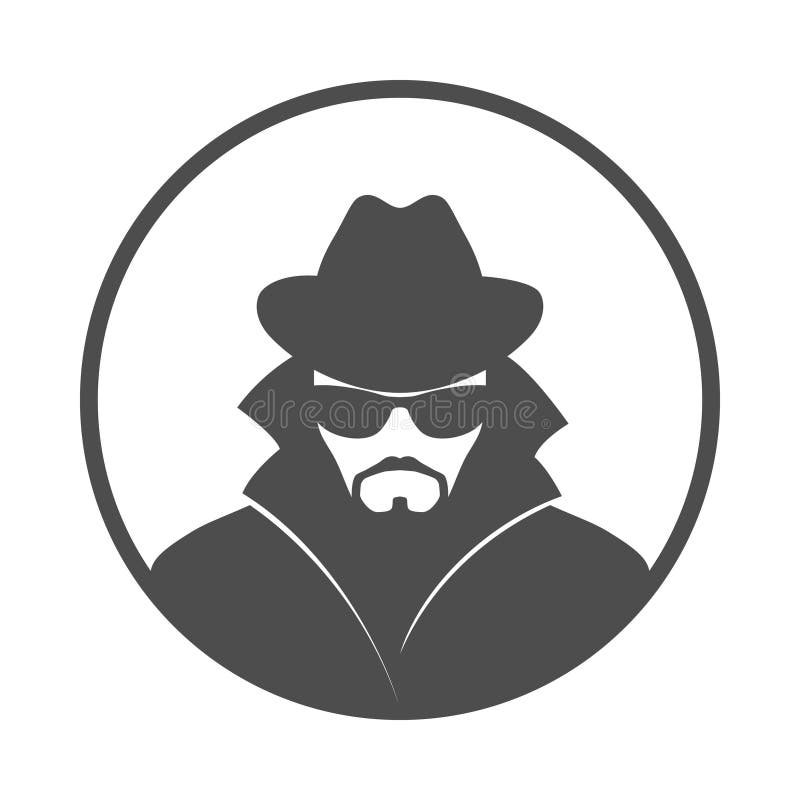 Spy or agent graphic icon stock vector. Illustration of silhouette ...