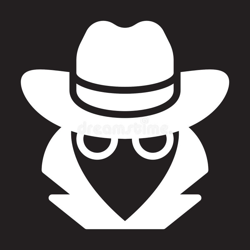 Spy, Agent Icon Vector, Filled Flat Sign, Solid Pictogram Isolated on ...