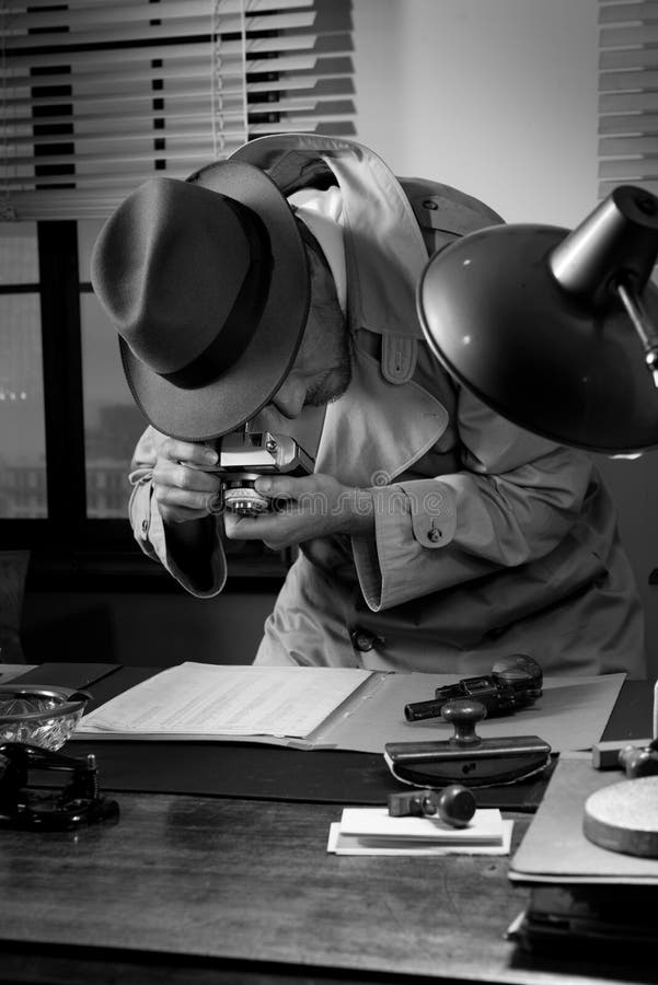 Spy Agent Stealing Top Secret Data Stock Photo - Image of spying, desk ...