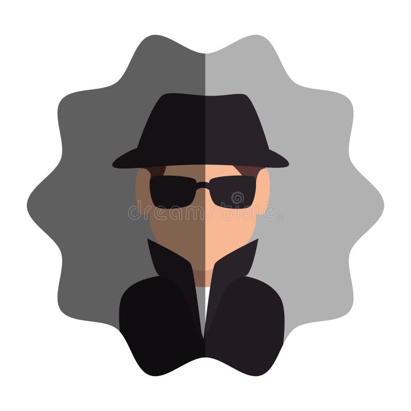 Spy avatar isolated icon stock illustration. Illustration of symbol ...