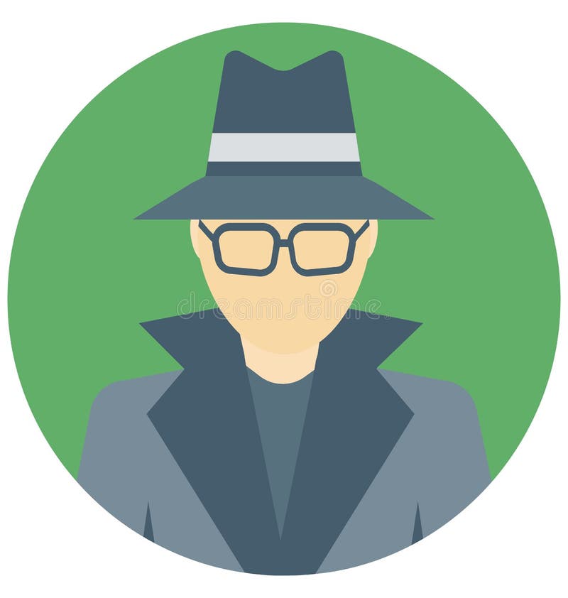 Spy Color Isolated Vector Icon that Easily Can Be Modified and Edit ...