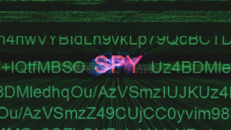 Spy Data on the Screen Glitch Effect Stock Video - Video of interface ...