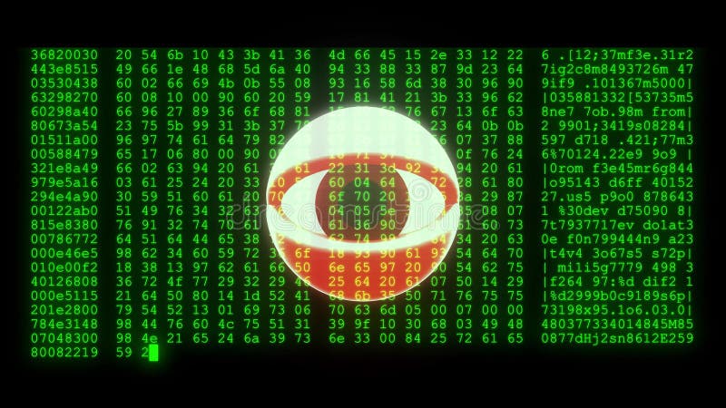 3d Hacking Code Data Flow Stream On Black Screen With Typing Coding