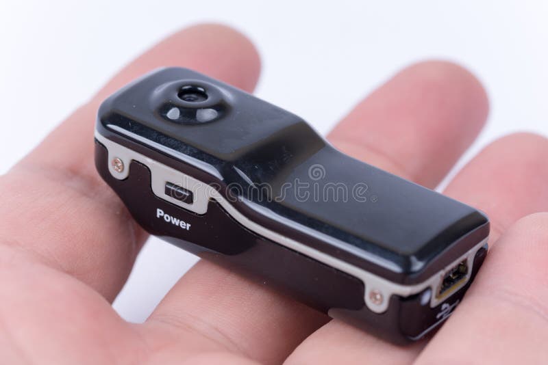 Spy Hidden Mini Camera Device in the Hand Stock Image - Image of micro ...