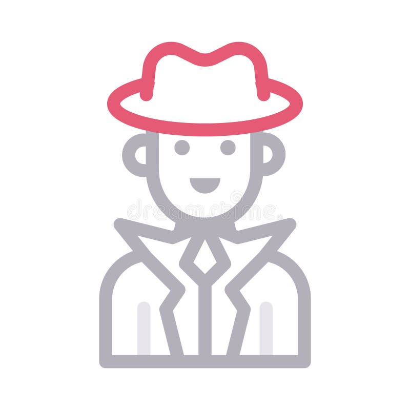 Spy Colour Line Vector Icon Stock Vector - Illustration of background ...