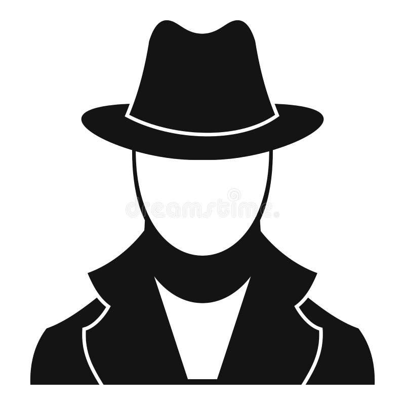 Spy icon, simple style stock vector. Illustration of inspector - 80093029