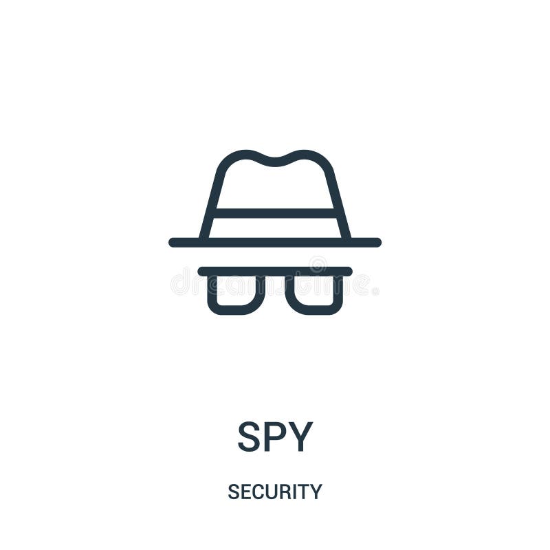Spy person outline icon stock vector. Illustration of anonymous - 119612181