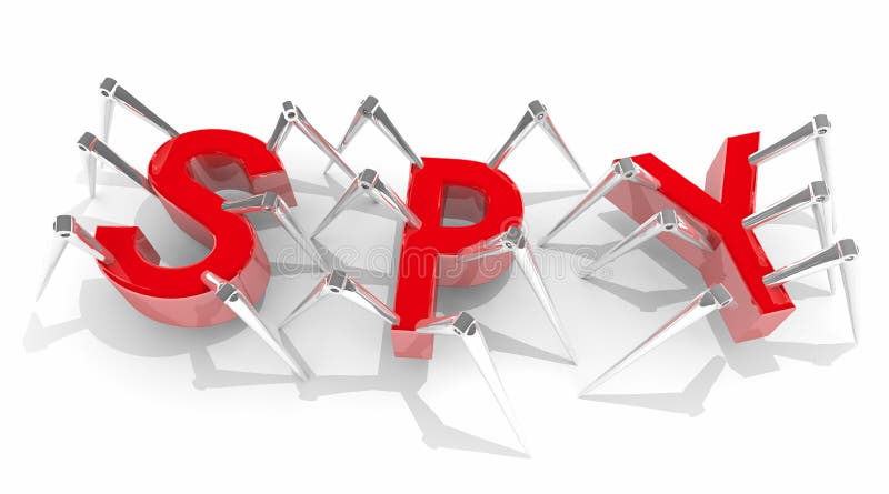 Spy Snooping Spiders Spies Covert Intelligence Stock Illustration ...