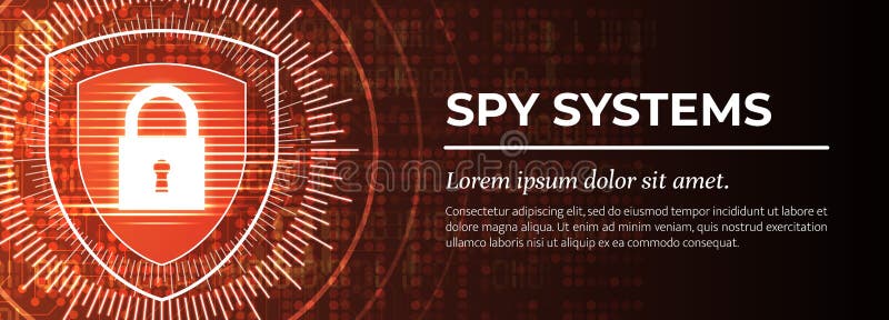 Spy Systems. the Red Digital Background. Vector. Stock Vector ...