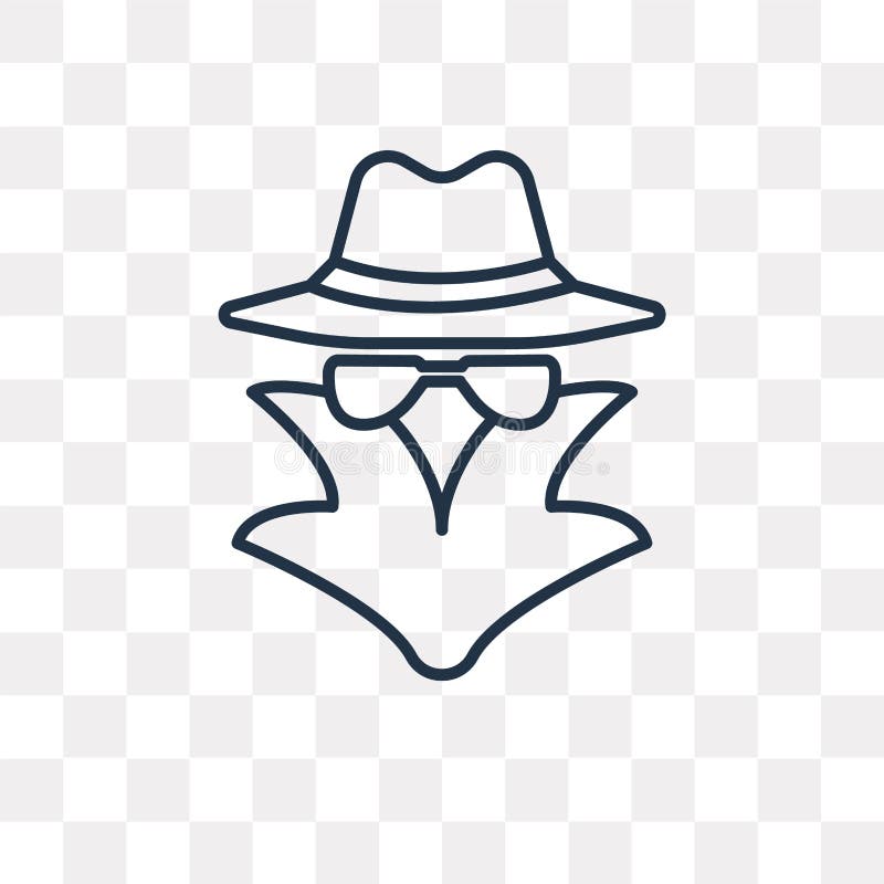 Spy person outline icon stock vector. Illustration of anonymous - 119612181