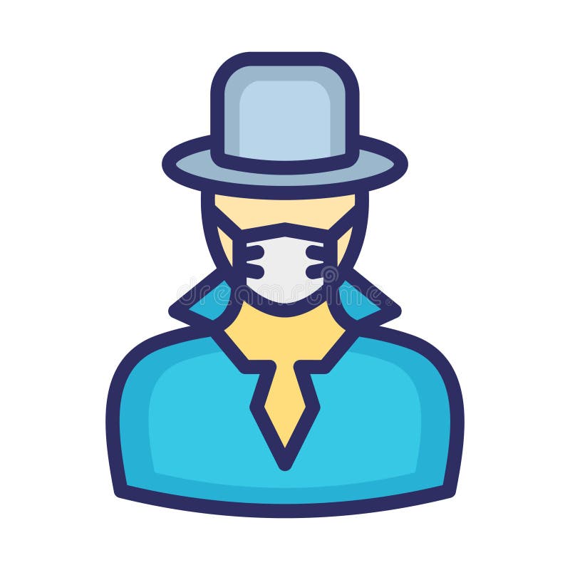Spy Wearing Mask Vector Icon Which Can Easily Modify or Edit Stock ...
