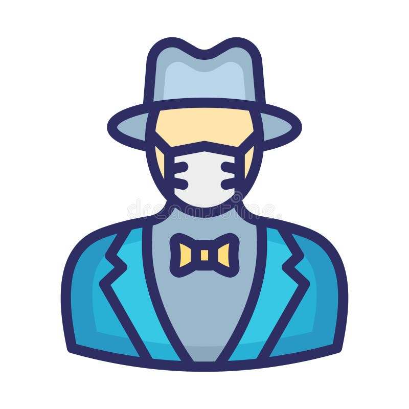 Spy Wearing Mask Vector Icon Which Can Easily Modify or Edit Stock ...