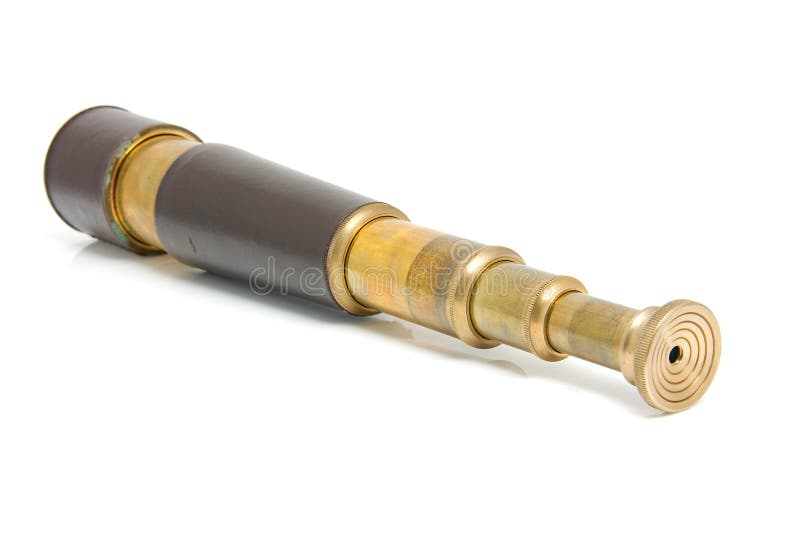 Spyglass Pirate Scope Monocular Stock Image - Image of surveillance ...