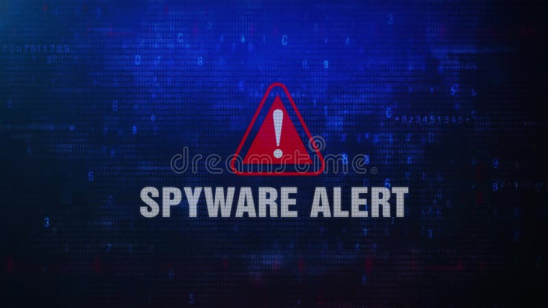 SPYWARE ALERT Warning Alert Screen Loop Blinking Glitch Animation. Stock Video - Video of ...