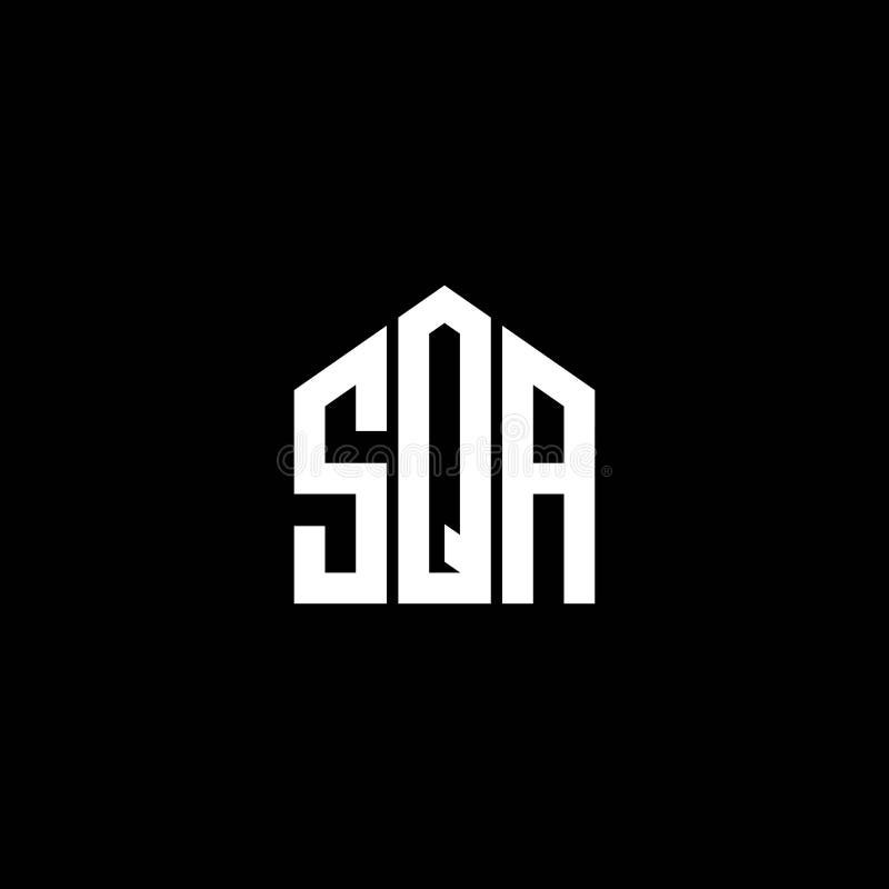 SQA Letter Logo Design on BLACK Background. SQA Creative Initials ...