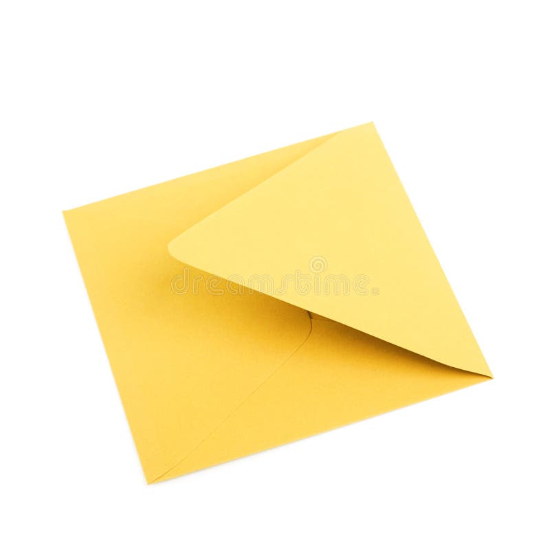 Sqaure Shaped Paper Envelope Isolated Stock Photo - Image of empty ...