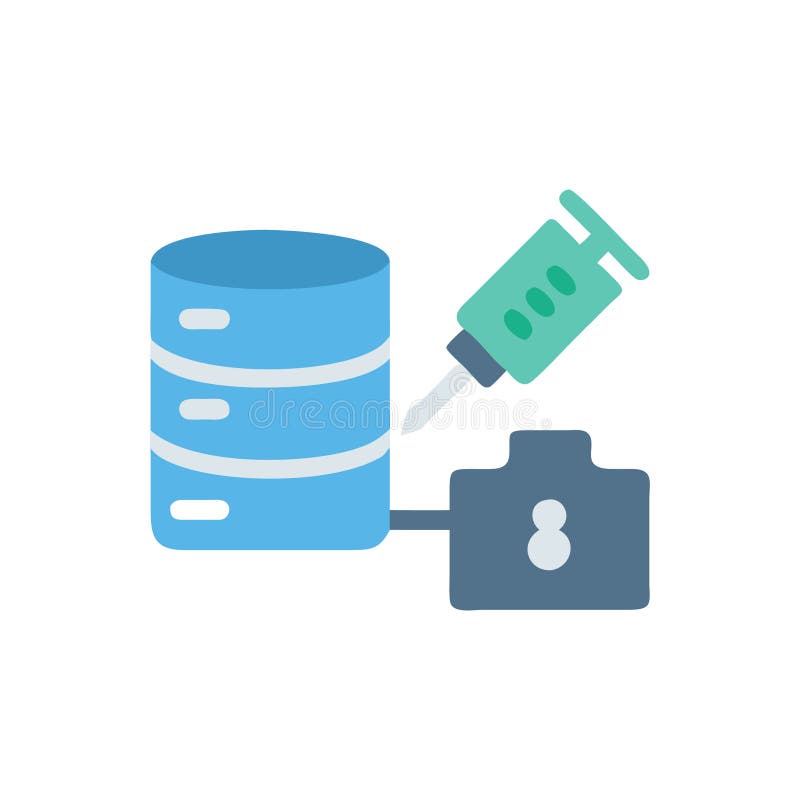 SQL Injection Protection Icon Stock Illustration - Illustration of ...