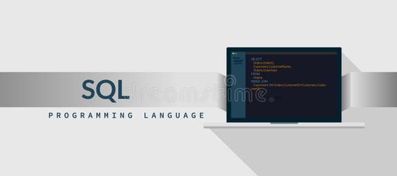 SQL Programming Language with Script Code on Laptop Screen, Programming ...