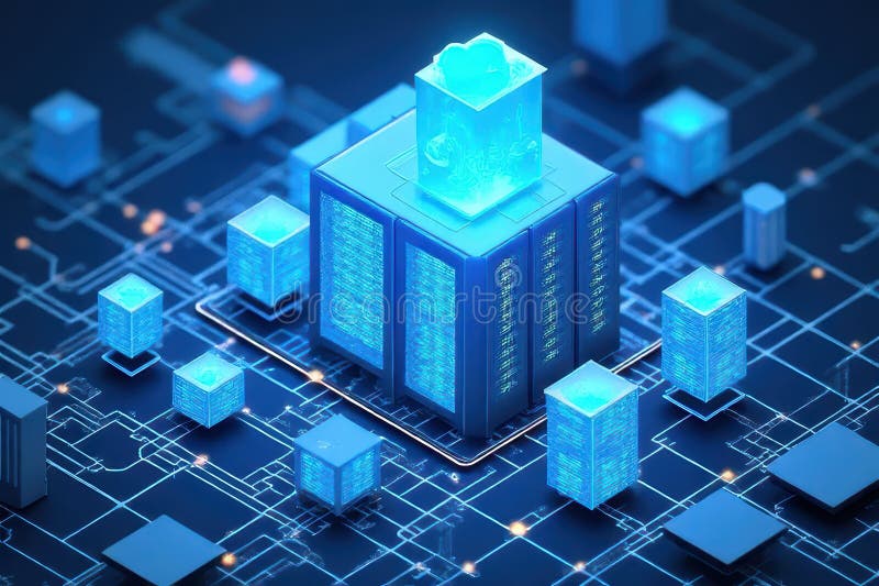 SQL Server Hosting Infrastructure Diagram with Cloud Computing Concept ...