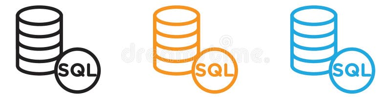 SQL Server Vector Logo Set Collection for Web App Ui Stock Illustration ...