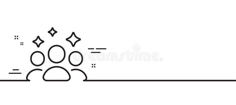 Squad Line Icon. Team Work Sign. Vector Stock Illustration ...